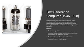 Generations of computers | PPTX | Computing | Technology & Computing