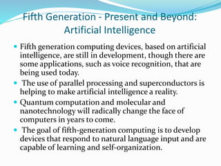 Generations of computers | PPT