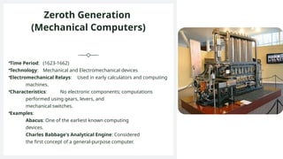 Generations of Computers-The five generations of computers show the ...