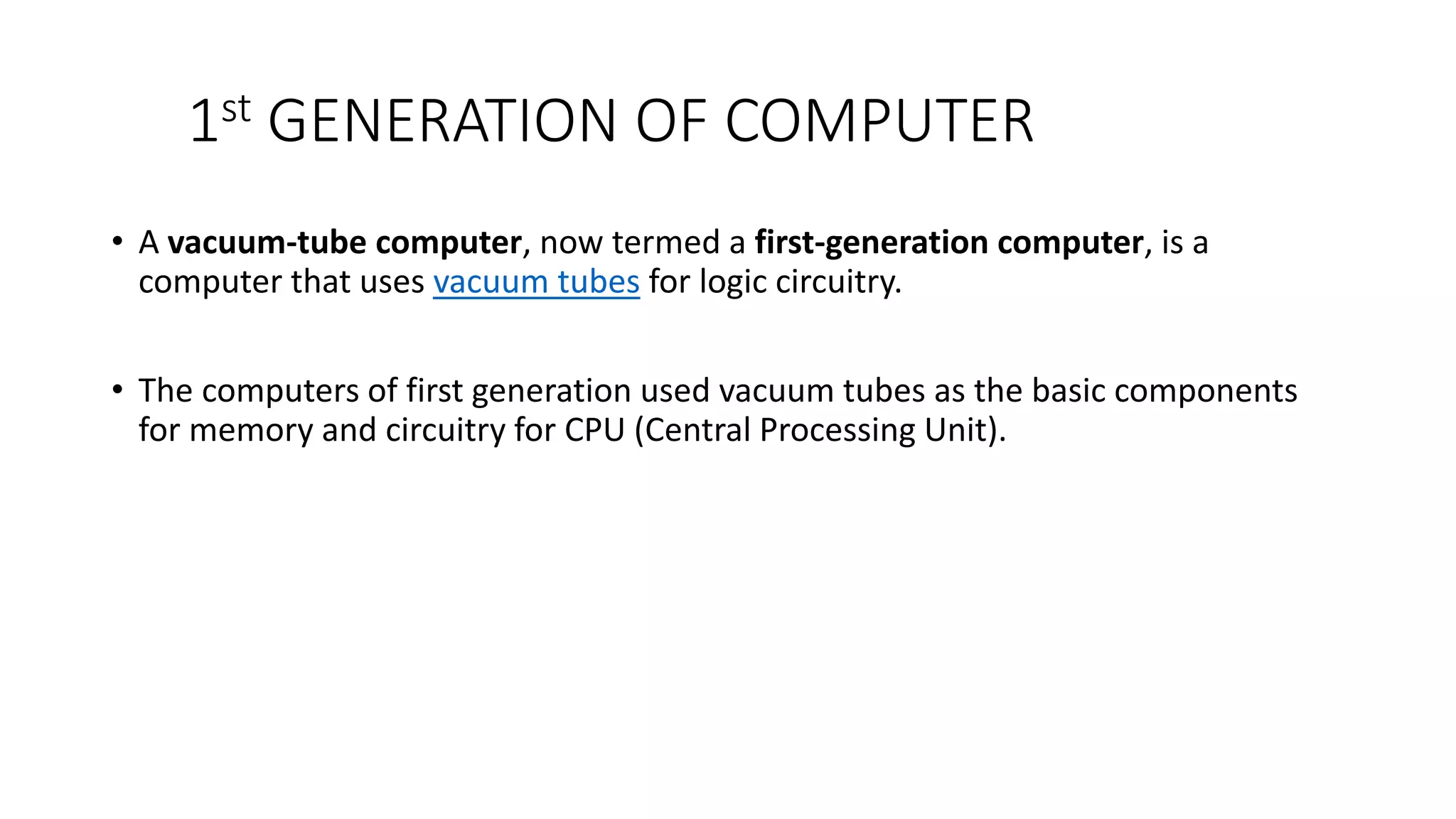 GENERATIONS OF COMPUTERS 2.pptx | Computing | Technology & Computing