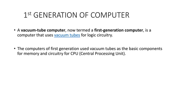 GENERATIONS OF COMPUTERS 2.pptx | Computing | Technology & Computing
