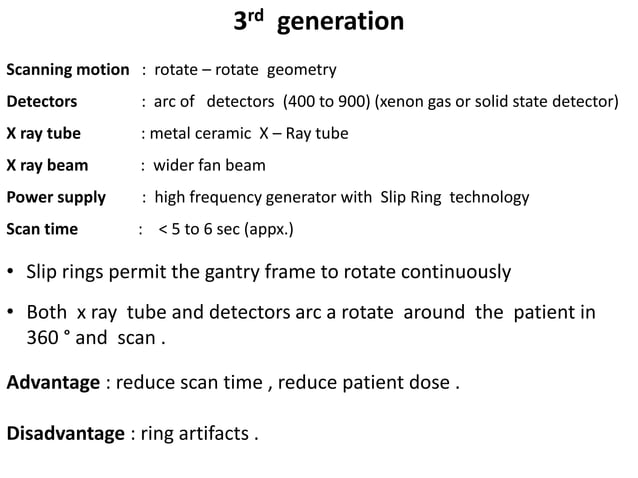 Generations of CT scanner | PPTX