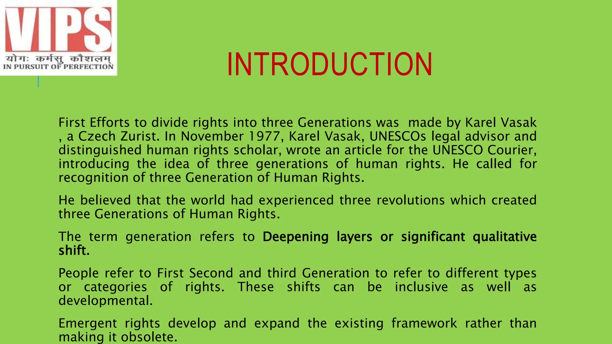 Generations of Human Rights.pptx notes ballb | PPTX