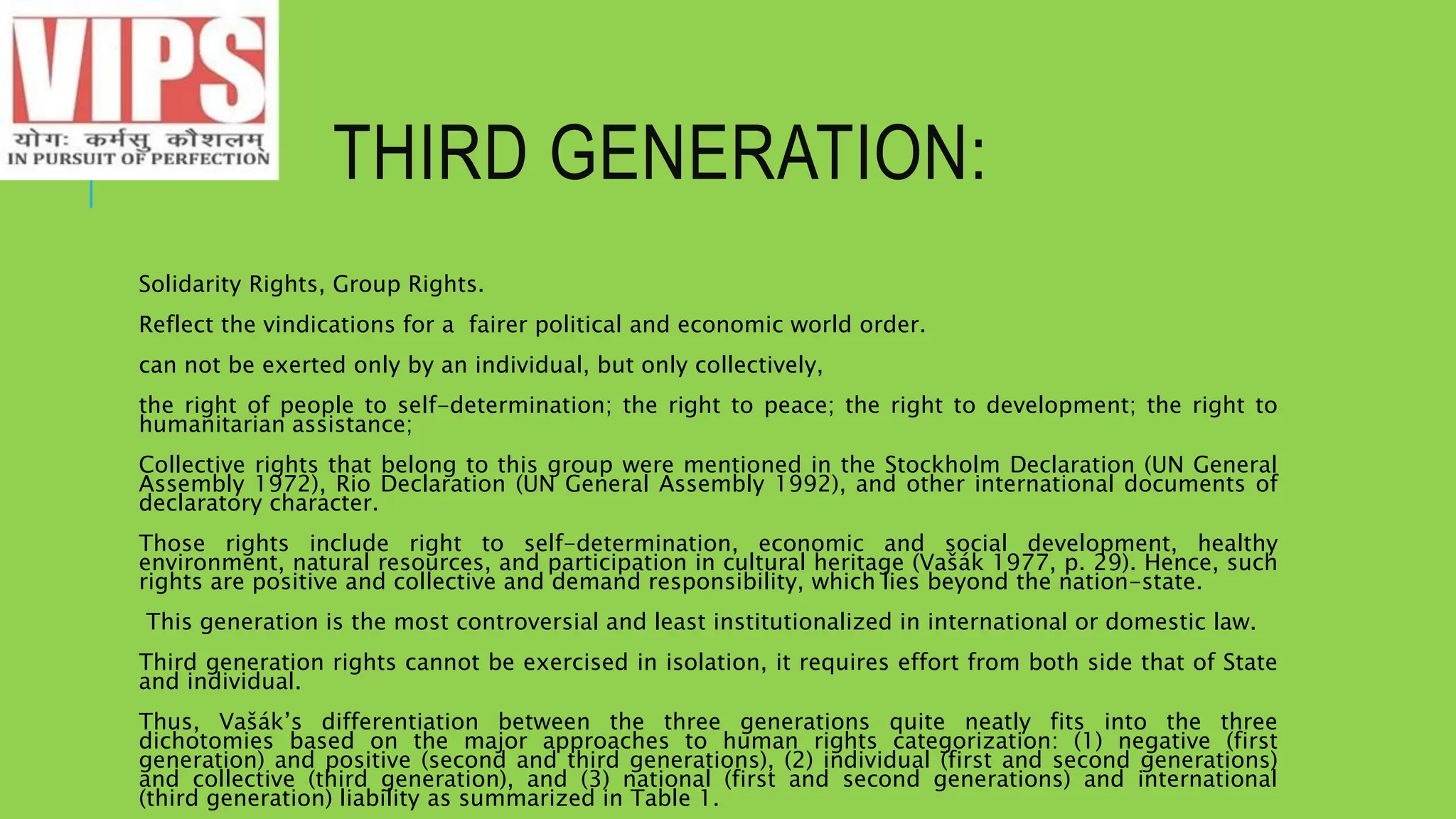 Generations of Human Rights.pptx notes ballb | PPTX