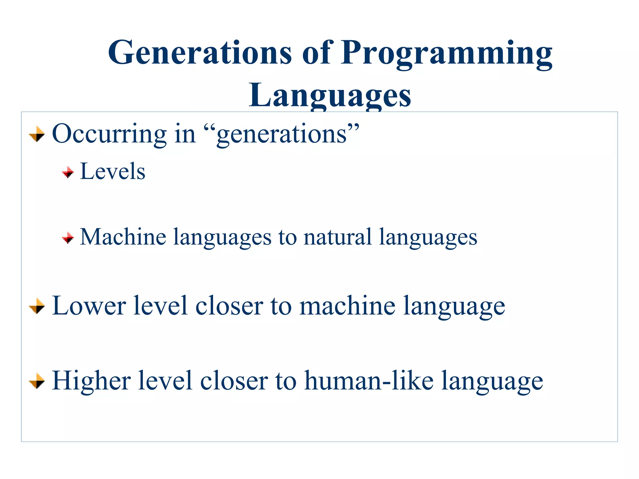 PROGRAMMING AND LANGUAGES | PPT | Programming Languages | Computing