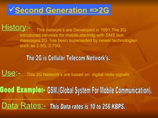 Generations of mobile | PPT