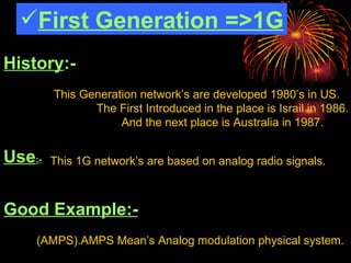 Generations of mobile | PPT