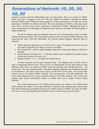Generations of network 1 g, 2g, 3g, 4g, 5g | DOCX