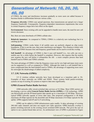 Generations of network 1 g, 2g, 3g, 4g, 5g | DOCX