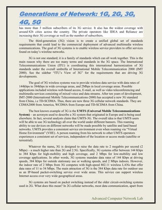Generations of network 1 g, 2g, 3g, 4g, 5g | DOCX