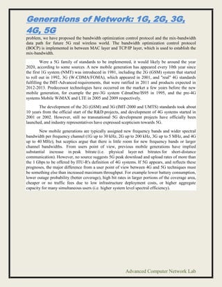 Generations of network 1 g, 2g, 3g, 4g, 5g | DOCX