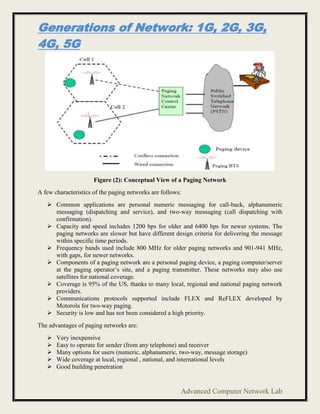 Generations of network 1 g, 2g, 3g, 4g, 5g | DOCX
