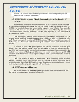 Generations of network 1 g, 2g, 3g, 4g, 5g | DOCX