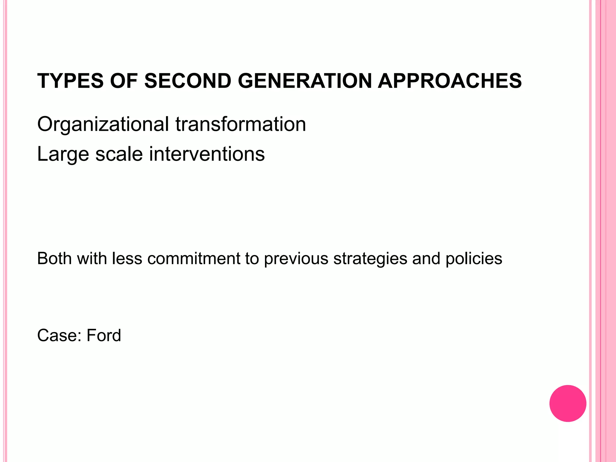 Generations of planned organisational change | PPTX