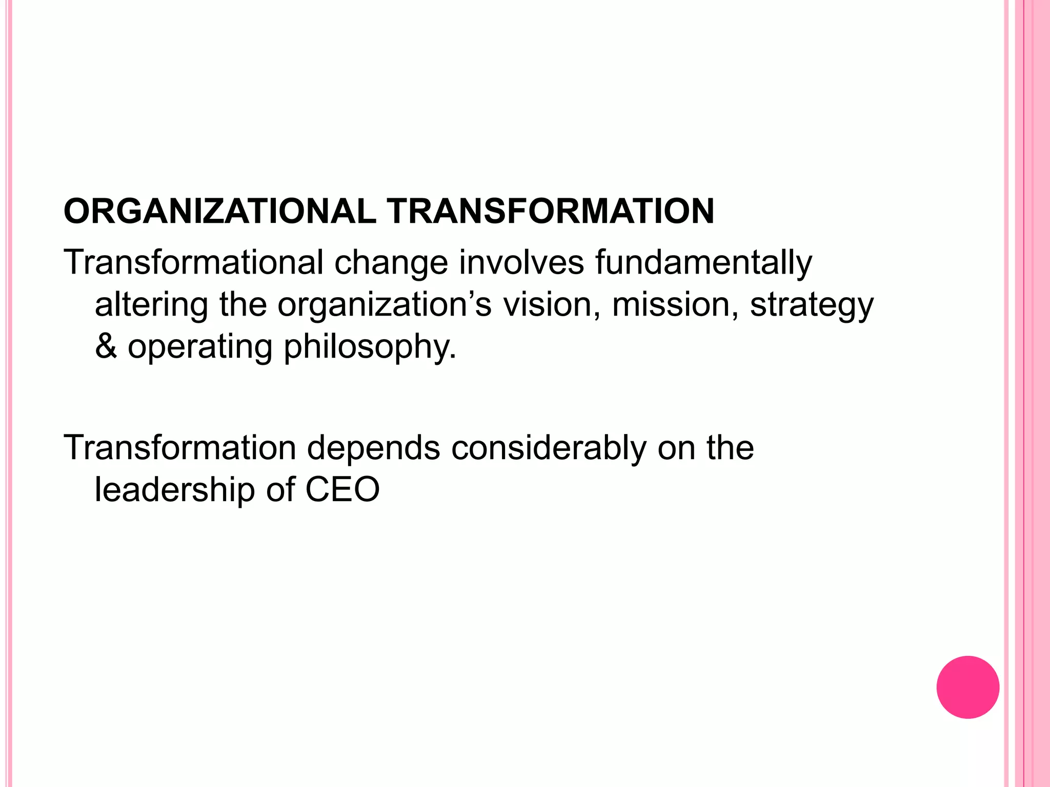 Generations of planned organisational change | PPTX
