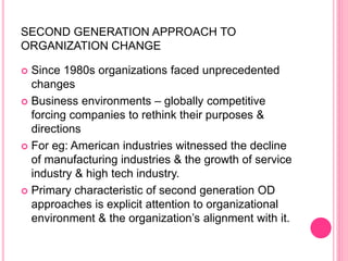 Generations of planned organisational change | PPTX