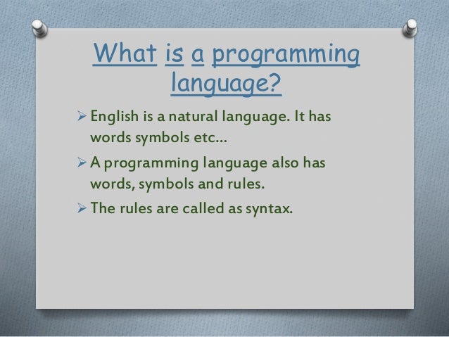 generation of programming language