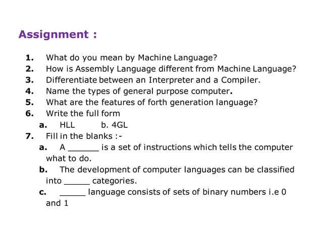 Generations of programming language | DOCX