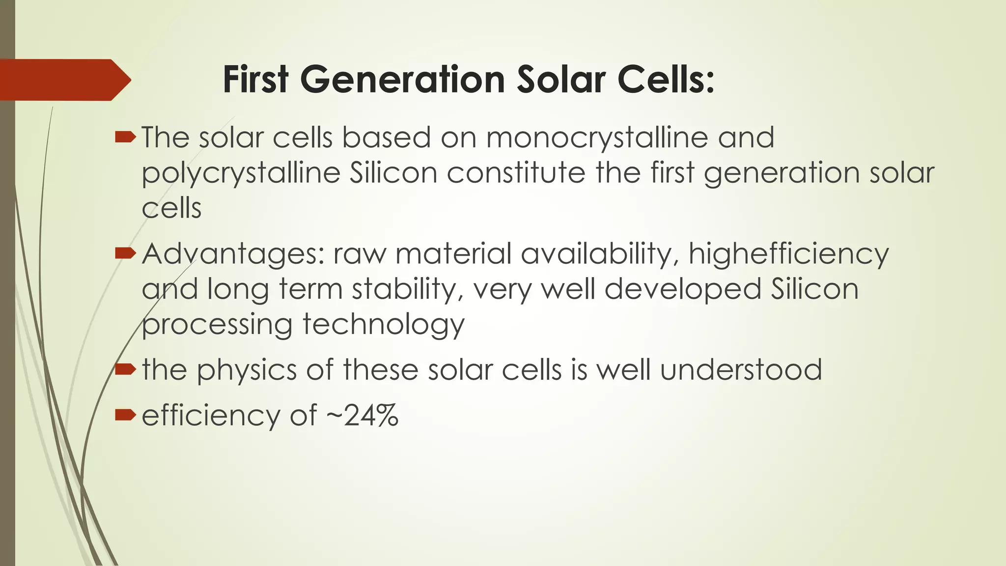 Generations of solar cells | PDF