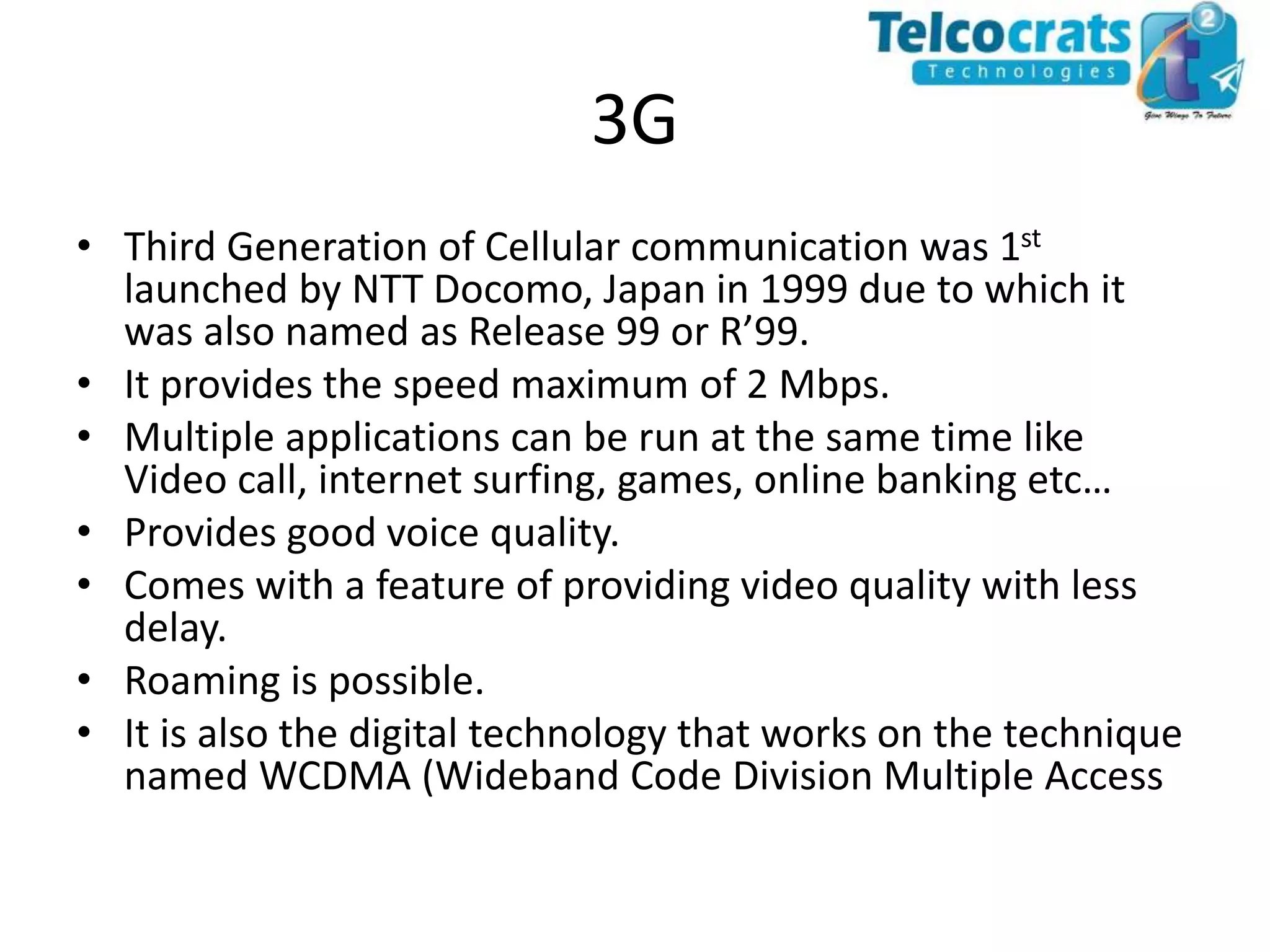 Generations of telecom | PPTX