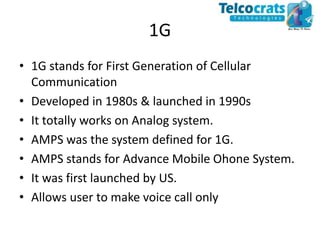 Generations of telecom | PPTX