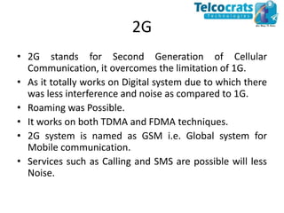 Generations of telecom | PPTX
