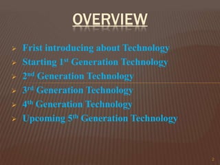 Generations of wireless communication technologies and upcoming world ...