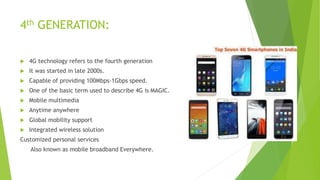 Generations of wireless technologies | PPTX