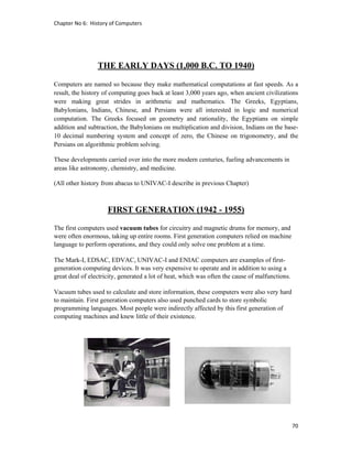 6. Generations & types of Computer - ( CSI-321) | PDF