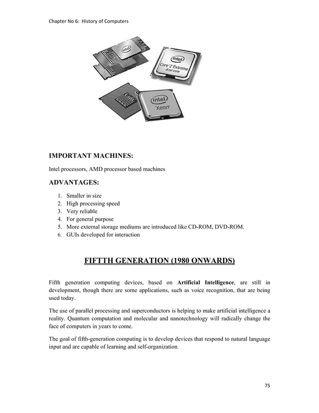 6. Generations & types of Computer - ( CSI-321) | PDF