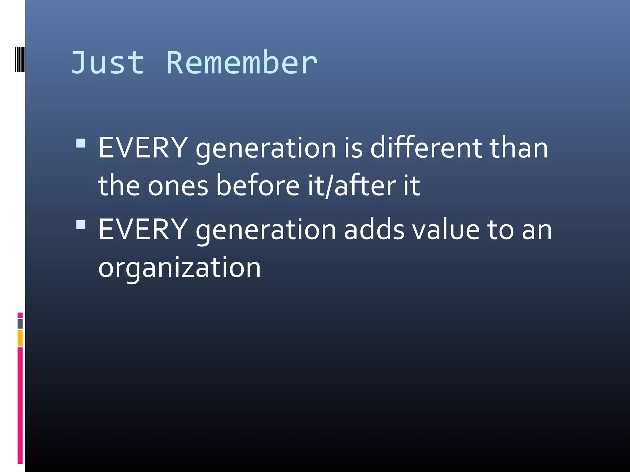 Generations @ work | PPT