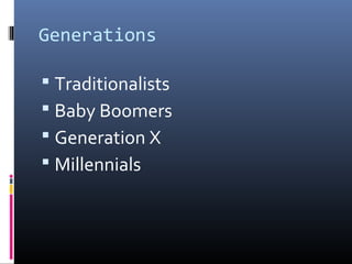 Generations @ work | PPT