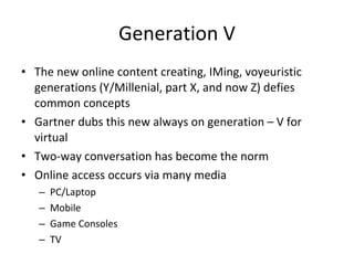 Generation Virtual | PPT | Computing | Technology & Computing