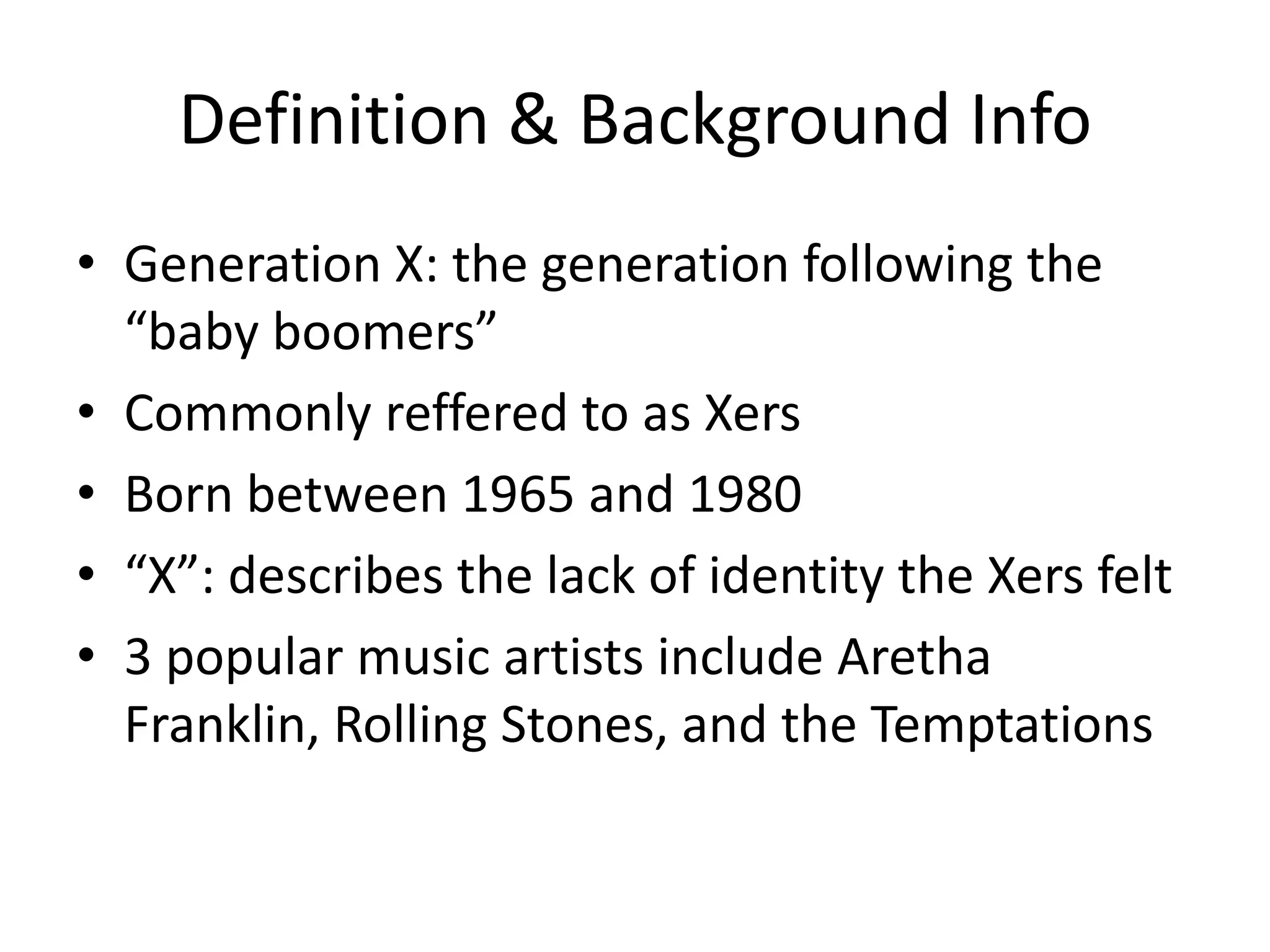 Generation X | PPTX