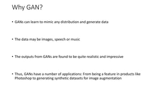 Generative Adversarial Networks : Basic architecture and variants | PDF