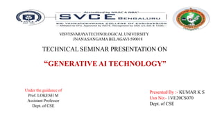 Generative AI or GenAI technology based PPT | PPTX