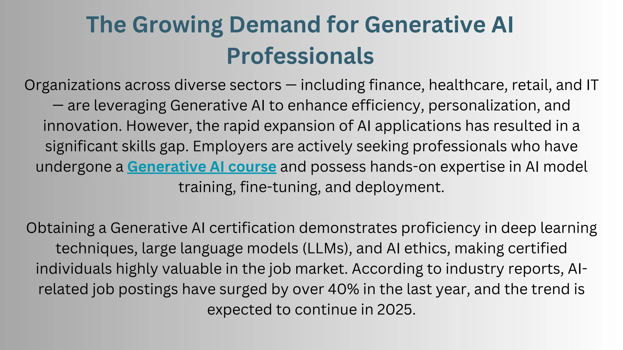 Generative AI Certification Course 2025 | PDF