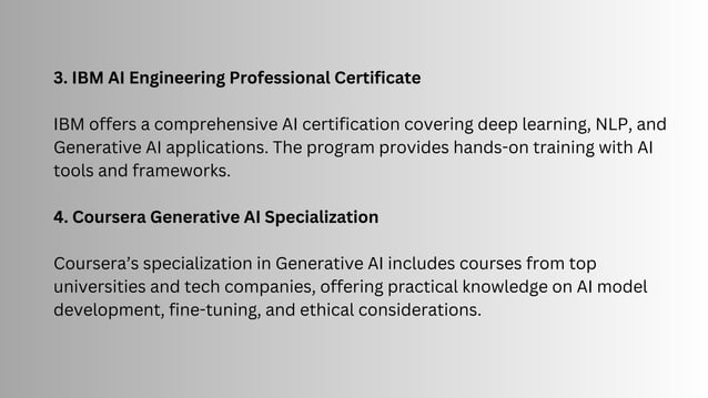 Generative AI Certification Course 2025 | PDF
