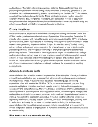 Generative AI for compliance An overview.pdf | Financial Regulation ...