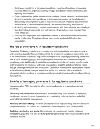 Generative AI for compliance An overview.pdf | Financial Regulation ...