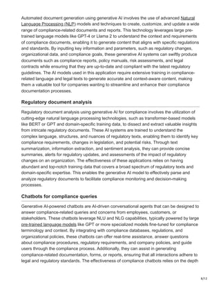 Generative AI for compliance An overview.pdf | Financial Regulation ...