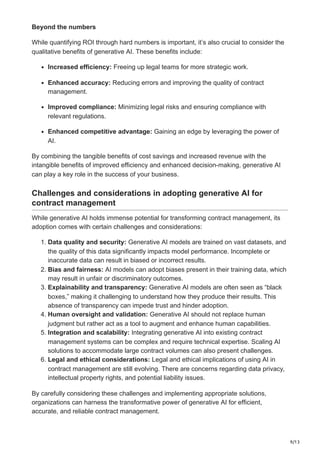Generative AI for contracts management Use cases development ...