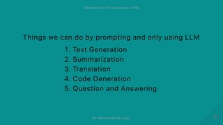 Generative AI For Everyone on AWS.pdf | Internet | Computing