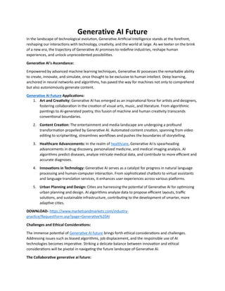 Generative AI Future pdf.pdf | Technology Industry | Industries