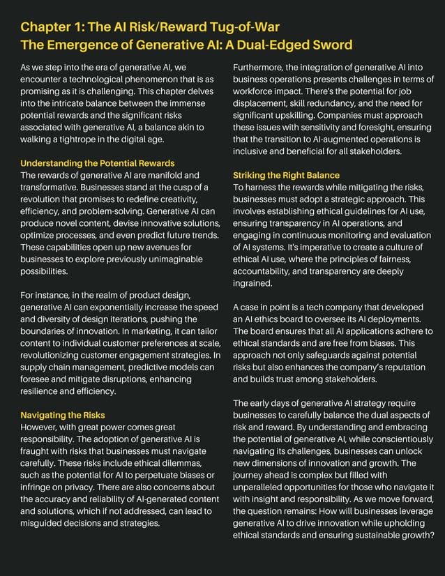 Generative AI- Guide to Business Implementation | PDF | Technology Industry | Industries