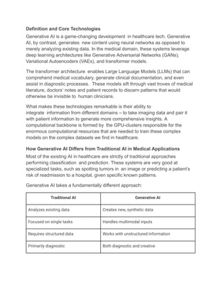 Generative AI in Healthcare: Benefits, Use Cases & Challenges | PDF