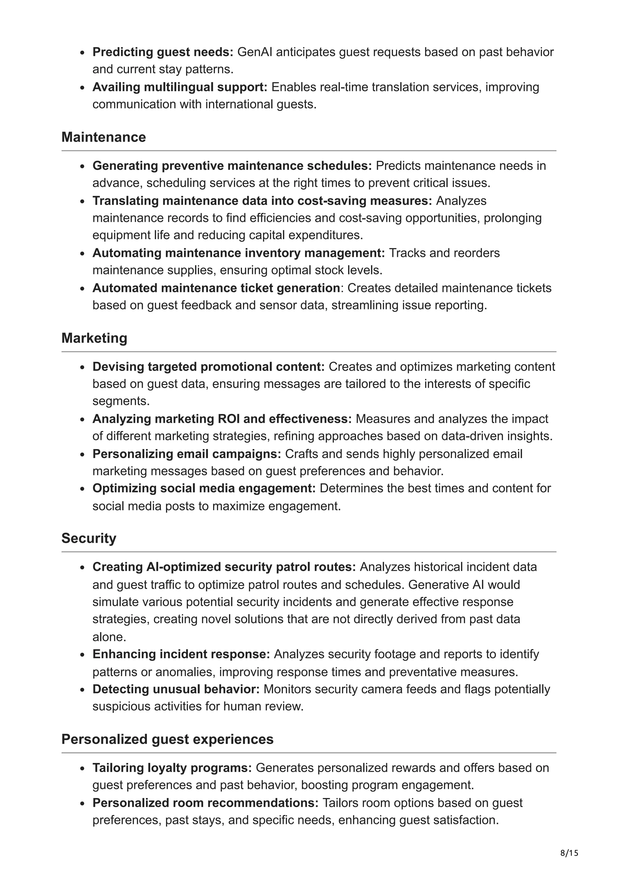 Enterprise Generative AI Platforms for Hospitality | PDF