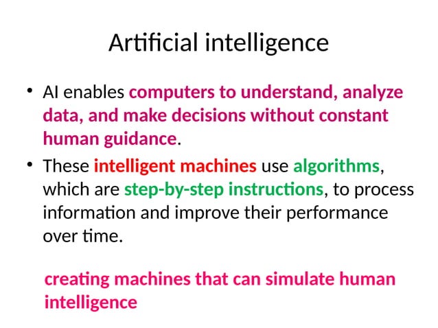 Introduction to Generative AI refers to a subset of artificial ...