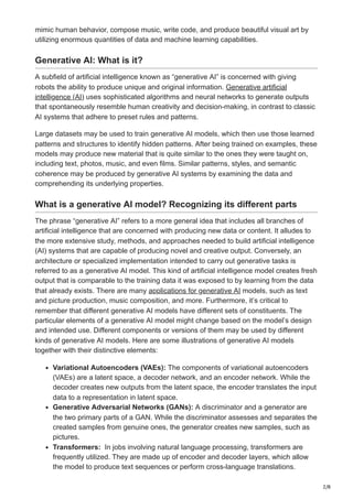 Generative AI Models An Overview.pdf.overview | PDF