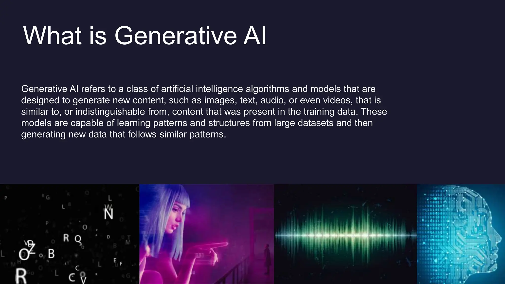 Generative AI Presentation which contains Overview of it with pros and cons | PPTX